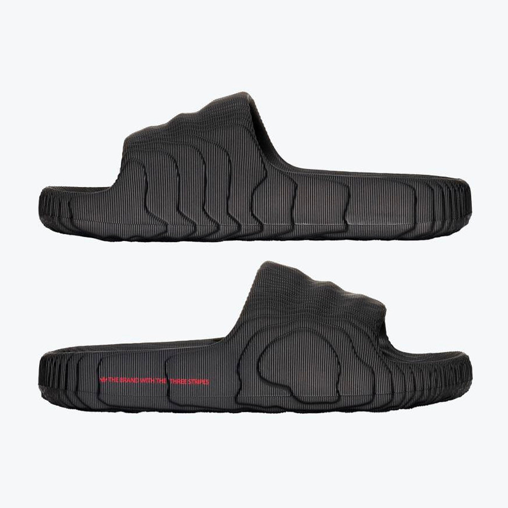 Adidas Adilette 22 Slides "Black Red Stripe" (ID4925) – Trilogy Merch PH