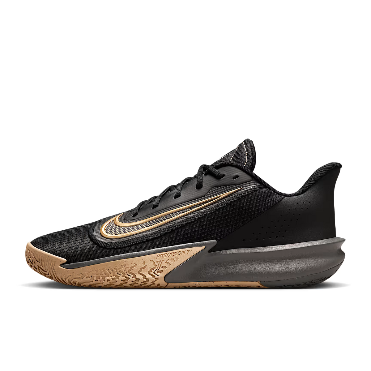 Men's Nike Precision 7 "Black Metallic Gold" Basketball Shoe (FN4322-0 ...