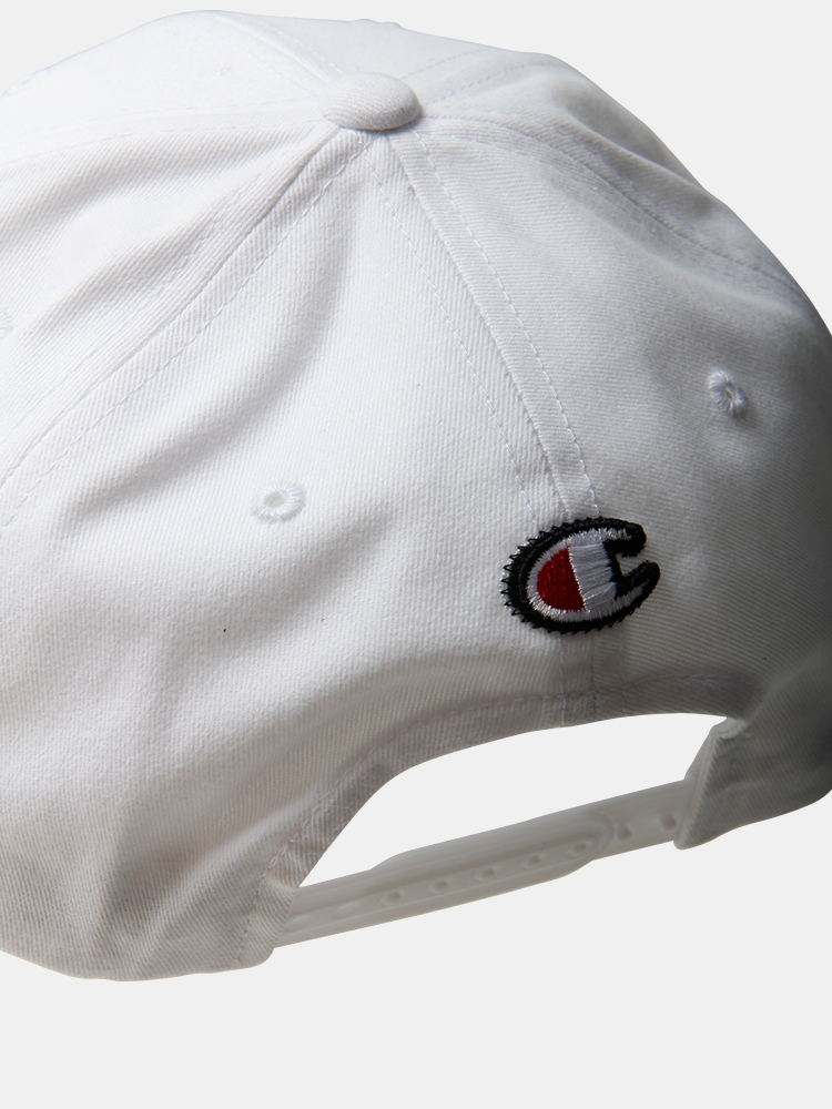 Champion Script Logo Snapback Cap (White) – Trilogy Merch PH