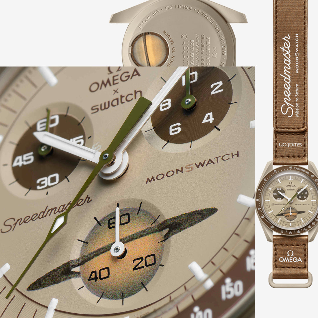 SWATCH X OMEGA "Mission to Saturn" Moonswatch Speedmaster (SO33T100 ...