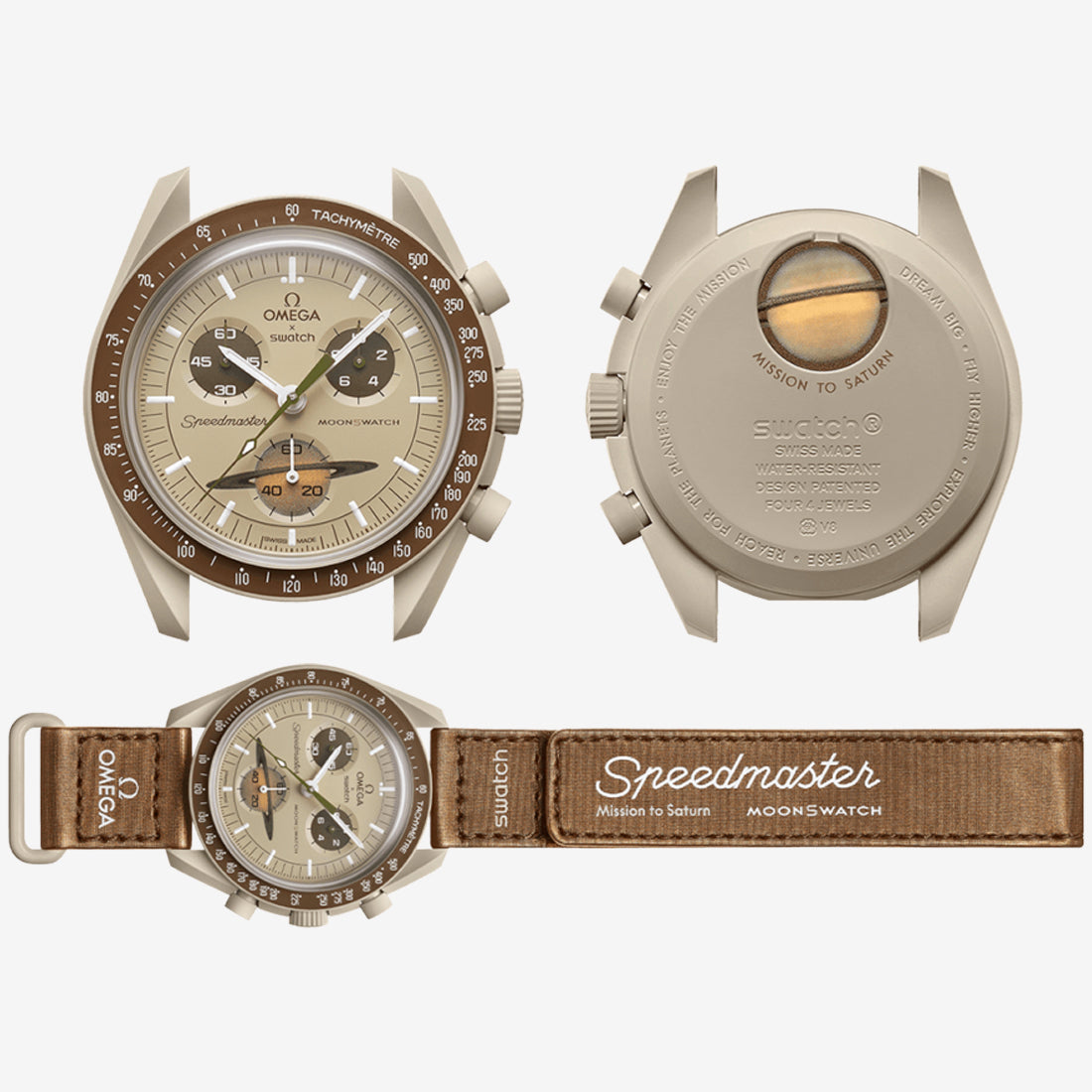 SWATCH X OMEGA "Mission to Saturn" Moonswatch Speedmaster (SO33T100 ...
